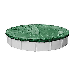 Pool Mate 5024-4-PM Professional-Grade Rip-Shield Winter Round Above-Ground Cover, 24-ft. Pool, Meadow Green