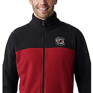 Columbia NCAA South Carolina Fighting Gamecocks Men's Collegiate Flanker III Fleece Jacket, Medium, SC - Black/Beet