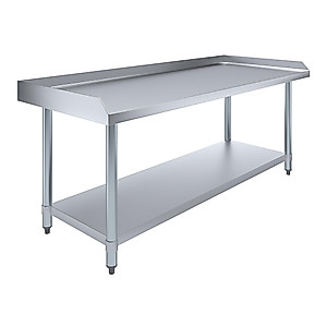AmGood Stainless Steel Equipment Stand - Heavy Duty, Commercial Grade, with Undershelf, NSF Certified (24" Width x 60" Length)