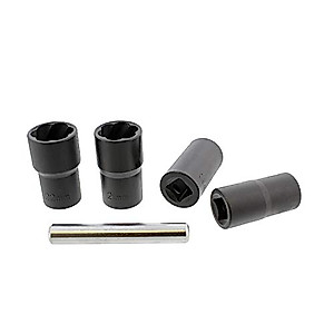 ABN Twist Socket Set Lug Nut Remover Extractor Tool - 5 Piece Metric Bolt and Lug Nut Extractor Socket Tools
