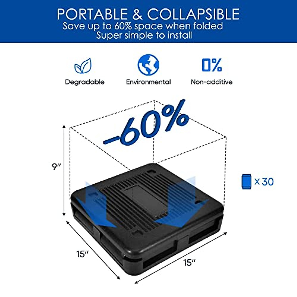 Camping Cooler, Collapsible 19L 30 Can Insulated Ice Chest, Portable Lightweight Hard Car Coolers, Large Waterproof Cooler Box Keep Cold and Warm for Camping, Hiking, Fishing, Beach-by BRILLIRARE