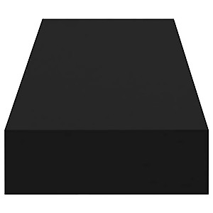 INLIFE Floating Wall Shelf with Drawer Wall Mounted Storage Shelf for Home,Bedroom,Office Wall Display Shlef for Books,Colleactables Black 31.5"x9.8"x3.1"(LxWxH)