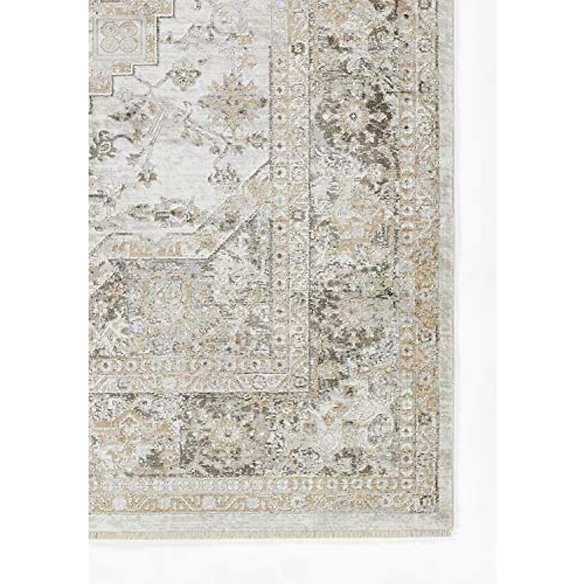Momeni Cambridge Viscose and PES Traditional Indoor Area Rug, Taupe, 2'2" X 3'11"