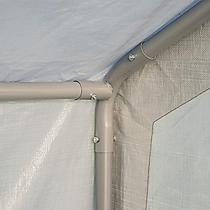 Miracle-Gro 6' x 4' x 6' All-Season Indoor/Outdoor Backyard Garden Greenhouse and Compact Waterproof Plant Shelter, Translucent