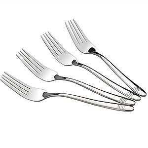 Begale 12-Piece Stainless Steel Dessert Forks, 6.8-INCH