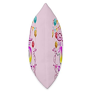 Happy 10 Birthday Girl, 10 Years Girl Birthday Tee This Girl is Now Double Digits, It's My 10th Birthday Throw Pillow, 18x18, Multicolor