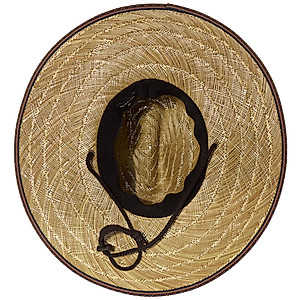 Quiksilver mens Dredged Protection Straw Lifeguard Sun Hat, India Ink Dredged, Large-X-Large US