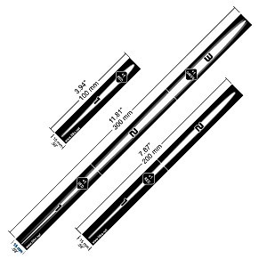 LITKO Space Fighter Multi-Range Fire Gauge Set | Compatible with Star Wars: X-Wing | Set of 3 (Fluorescent Green)