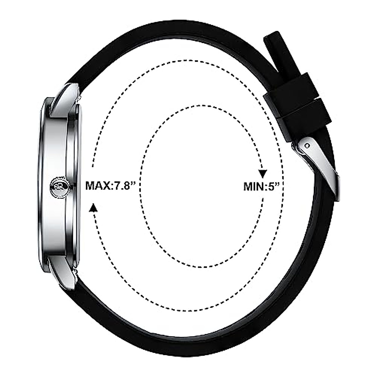 Blekon Original Nurse Watch - Medical Scrub Colors, Easy Read Dial, Second Hand, Water Resistant Watch (Black)