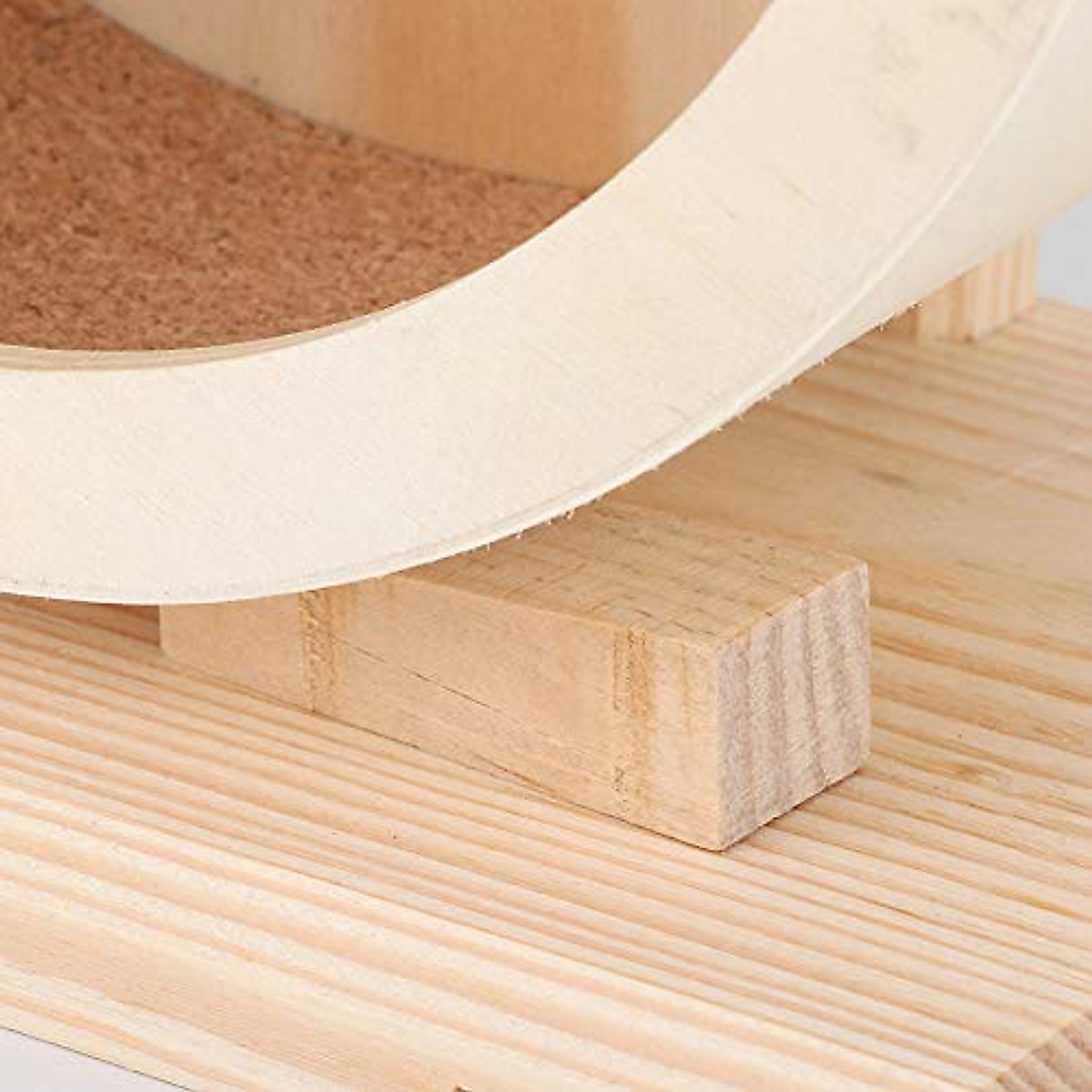 Hamster Running Wheel Silent Wooden Pet House Funny Wheel Running Rest Small Animal Exercise Wheels (M)