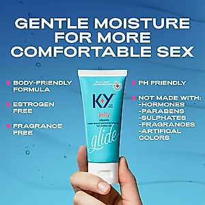 K-Y Jelly Water Based Lube For Sex, Anal Lube, Non-Greasy Water Based Personal Lubricant, pH Friendly Sex Lube Can Be Used With Sex Toys For Women & Male Sex Toys, Condom Friendly Personal Lube, 2 oz