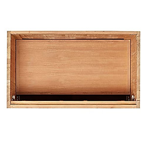 Signature Hardware 953277-36-RUMB-0 Bivins 36" Free Standing Single Vanity Cabinet Set with Teak Cabinet, Vanity Top and Rectangular Undermount Sink - No Faucet Holes