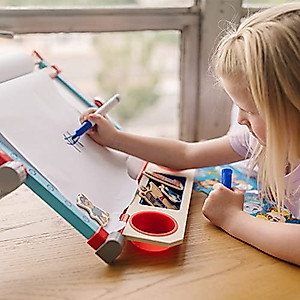 Melissa & Doug PAW Patrol Wooden Double-Sided Tabletop Art Center Easel (33 Pieces) - PAW Patrol Toys, Double-Sided Children's Easel, Easel For Toddlers And Kids Ages 3+