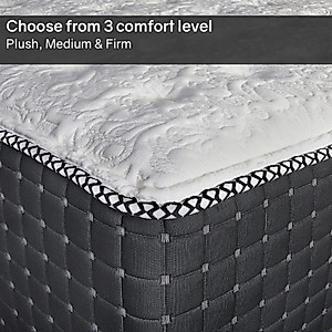 Greaton 14" Firm Foam Encased Hybrid Mattress, Perfect Body Supporting Pocket Coils for Utmost Comfort, Luxurious Mattresses for Relaxing Sleep Provides Back Pain Relief, Full XL