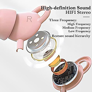 yi-shaney 2 Pack Wired Sleep in Ear Earbuds Headphone, Soft Lightweight Silicone Noise Cancelling Earphones with 3.5mm Audio Devices for Side Sleeper, Snoring, Air Travel & Relaxation (Pink)