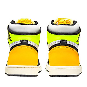 Jordan Men's 1 Retro High OG Volt Gold White/Black-Volt (555088 118) - 9