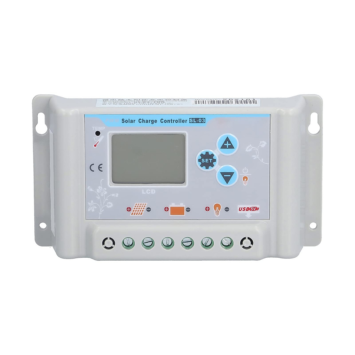 Wincong 10A SL03 LCD Display , Solar & Wind Power Energy Controllers Solar Panel Photovoltaic System Charge and Discharge Controller