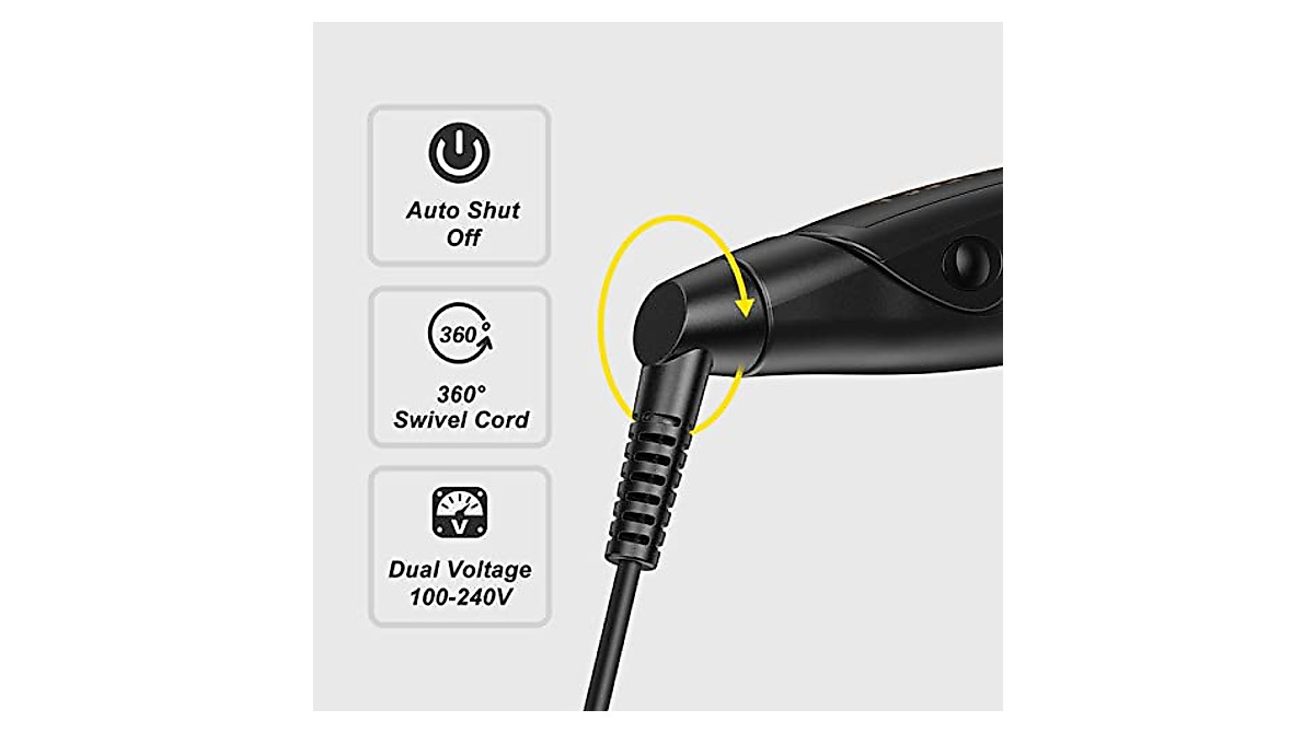 VANESSA PRO Titanium Flat Iron for Sleek & Curly Hair - Fast Styling