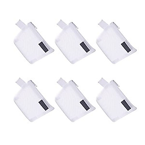 NUTSE 2023 New Portable Mesh Storage Bag, 6 Pieces Mesh Zipper Pouch, Mini Mesh Pouch Coin Purse, Multi-Purpose Small Storage Bag for Home Office Travel Accessories Organizer (White)