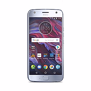 Moto X (4th Generation) - with hands-free Amazon Alexa – 32 GB - Unlocked – Sterling Blue - Prime Exclusive - with Lockscreen Offers & Ads