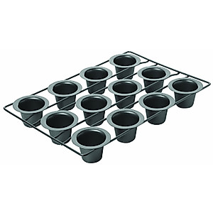 Chicago Metallic 26121 Professional 12-Cup Non-Stick Mini-Popover Pan, 16-Inch-by-10.75-Inch