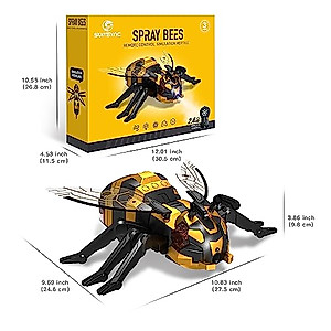 Remote Control Bee Kids Toys - Realistic RC Bee Robot, Robot Toys for Kids with Music, LED Light, Toys for 3 4 5 6 7 8 9 10 11 12+ Year Old Boys/Girls, Gifts for Christmas Easter Halloween, Birthday