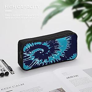 Navy Blue Tie Dye Pencil Case Pencil Pouch Coin Pouch Cosmetic Bag Office Stationery Organizer