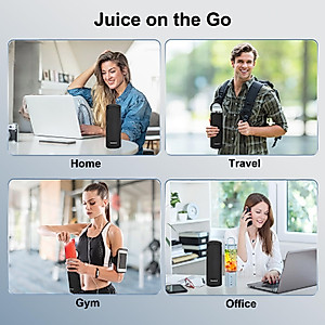 Portable Personal Blender with Insulated Sleeve for Juice, Shakes and Smoothies - 16 Oz Mini Blender Cup with 6 Blades, USB Rechargeable, BPA Free - Small Blender for Kitchen, Travel, Office, Gym