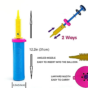 Balloon Pump Hand Held Two-Way Dual Action -Balloon Inflator Pump -Air Pump for Balloons