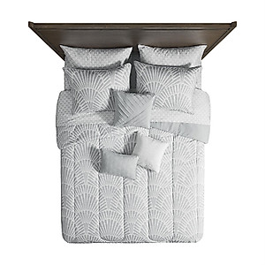 Beautyrest Polyester Printed 10-PC King Comforter Set with Grey BR9144409622-16