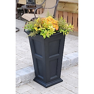 Mayne Inc. Fairfield 5829B Tall Planter,16in L x 16in W x 28.3in H,Black