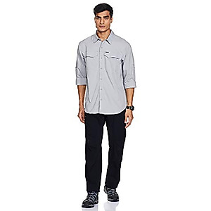 Columbia Men's Silver Ridge Lite Long Sleeve Shirt, UV Sun Protection, Moisture Wicking Fabric, Columbia Grey, 4X Tall