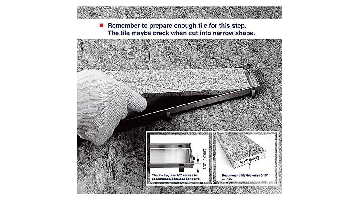 Neodrain 32-Inch Linear Shower Drain with Tile Insert & Brushed Steel