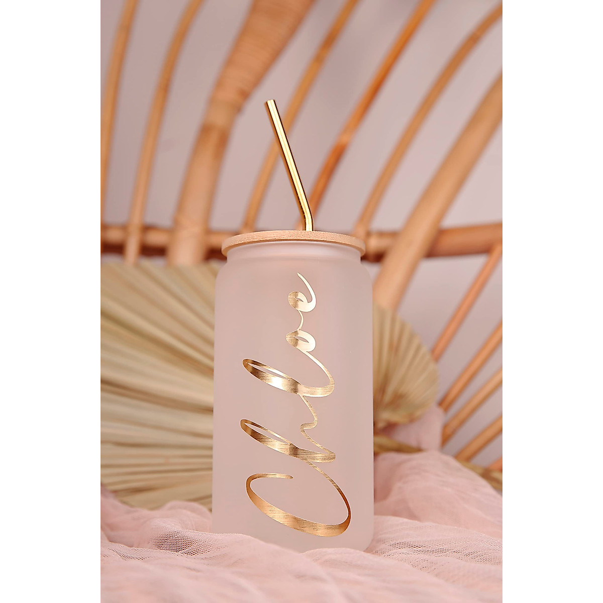 Grifil Zero Bridesmaid Gifts, Bridesmaid Proposal, Future Mrs, Customized Glass Tumbler, Frosted Glass Tumbler, Bamboo Lid Coffee Cup, Maid Of Honor Gift, Name and Title