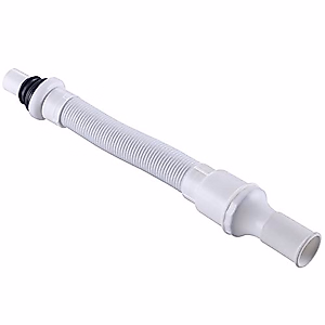 Flexible Drain Pipe, Angle Simple Flexible 1-1/4" Extension Hose Tail Pipe, Bathroom Sink Expanded Tube, Lavatory Sink Tailpiece, Vessel Sink Extension Drain Pipe, Length of 16-15/16" to 33-1/4"