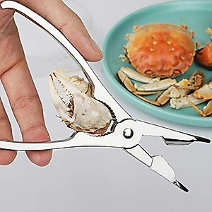 Lobster Crab Leg Cracker Seafood Tools and Nuts Pick Forks Set includes 2 Crab Lobster Cracker 6 Stainless Steel Forks - Shellfish Lobster Crab Leg Shell (Seafood Tools)