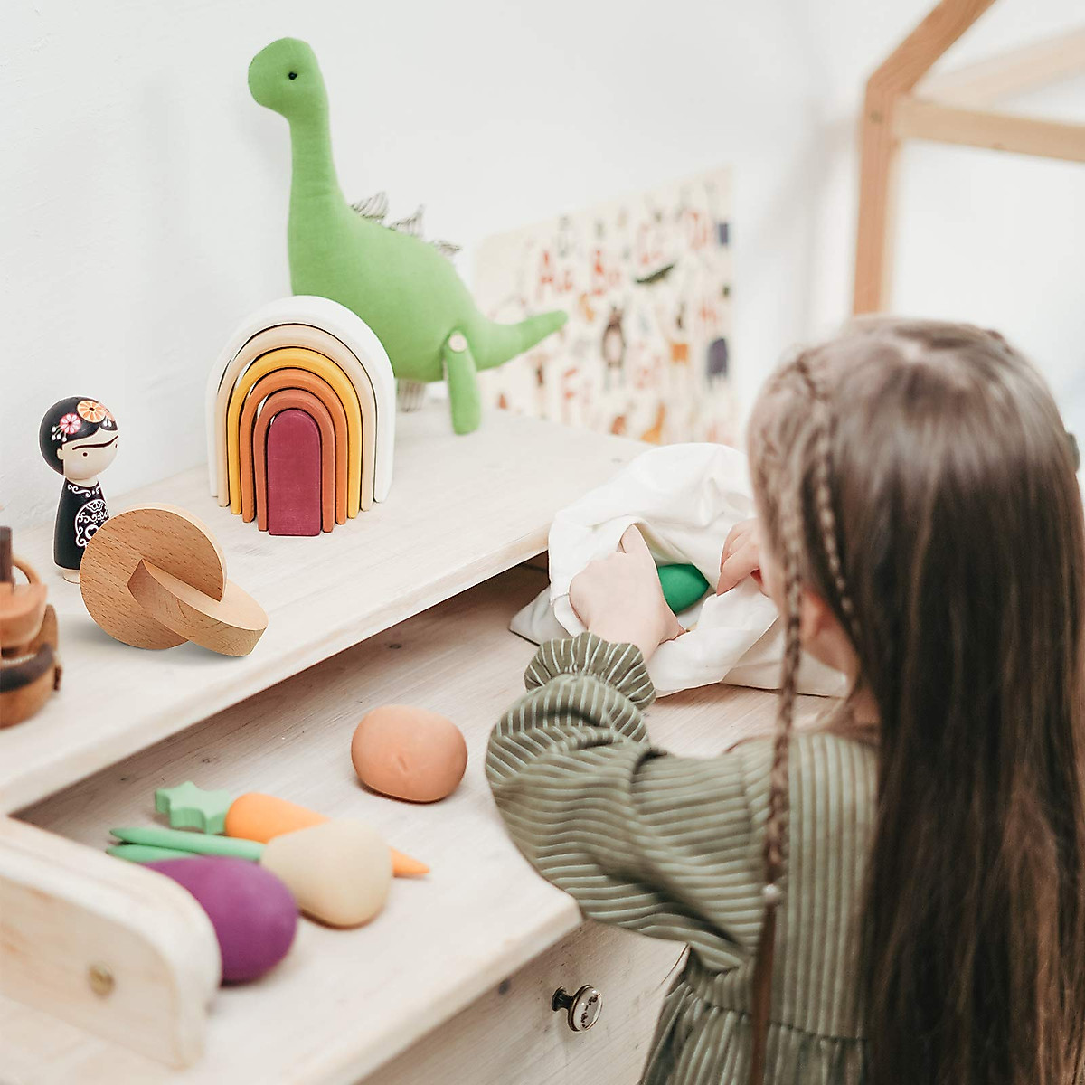 Skylety Interlocking Discs Montessori Toys for Educational Toys, Arts and Crafts Projects, Game Pieces and Ornaments