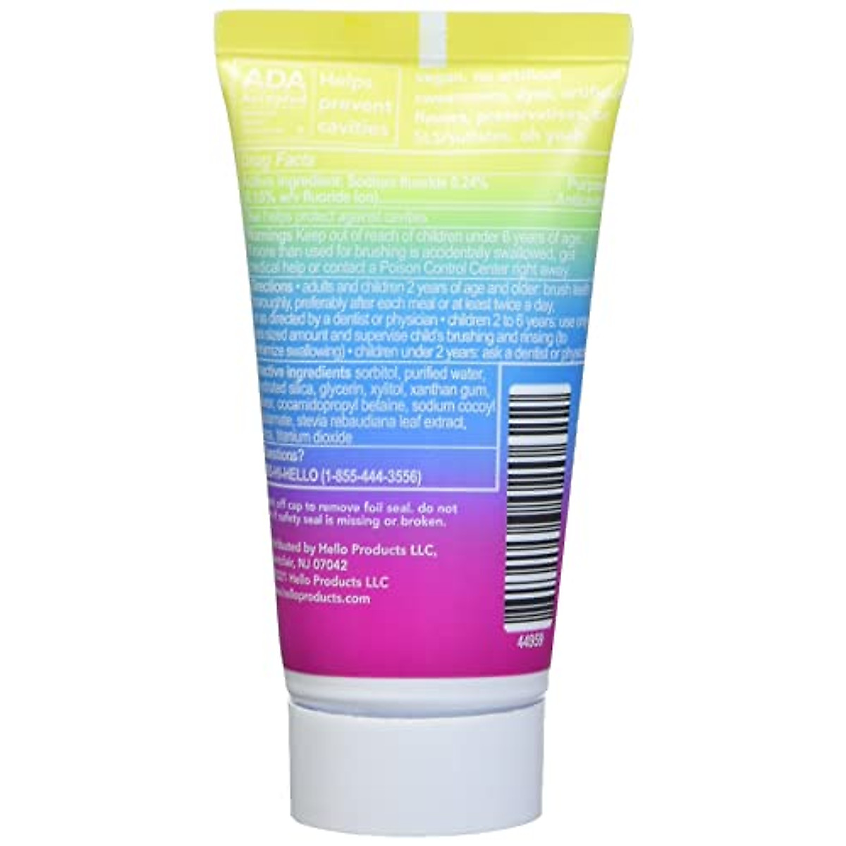 hello Unicorn Sparkle Kids Travel Toothpaste, Fluoride Toothpaste with Natural Bubble Gum Flavor, Travel Size 24 Pack, 1 OZ Tubes