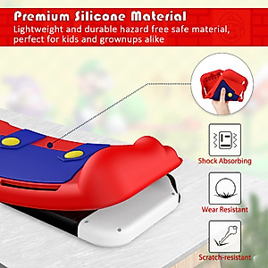 KENOBEE Silicone Case Compatible with Nintendo Switch OLED Model 2021, Soft Lightweight Ergonomic Grip Protective Cover with Shock-Absorption and Anti-Scratch Design for Switch OLED, Red