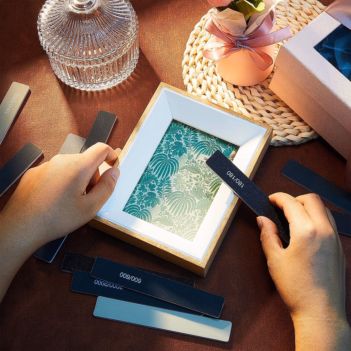 Honoson 30 Pieces Sanding Sticks Sandpaper Sanding Sticks for Plastic Models Assorted Metal and Wood Sanding Tools Polishing Stick Mini Finger Sander for Amateur and Beginner Crafts Accessories