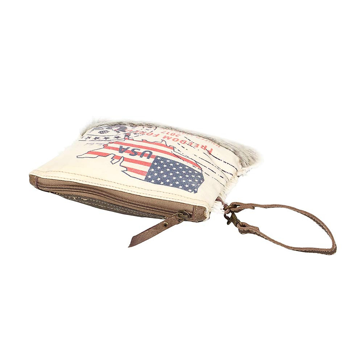 Myra Bag Verge Canvas & Cowhide Wristlet