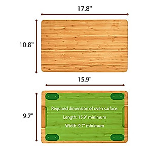 Cutting board Compatible with Breville BOV800XL/845BSS/860BSS Smart Oven Air Fryer, Accessories for Countertop Convection Oven, Heat Resistant Silicone Feet, Creates Storage Space, Protects Cabinets
