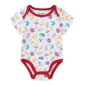 WARNER BROS Harry Potter Boy's 5-Pack Hogwarts, Gryffindor and Wizard Creepers, NB