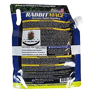 Nature’s MACE Rabbit Repellent 3lb Granular / Treats 1,350 Sq. Ft. / Rabbit Repellent and Deterrent / Keep Rabbits Out of Your Lawn and Garden / Safe to use Around Children & Plants