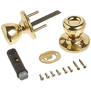 Kwikset 92001-519 Mobile Home Hall & Closet Door Knob in Polished Brass