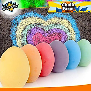 Regal Games Sidewalk Egg Chalk Glitter, Neon, Tie Dye, or Original Chalks (Regular)