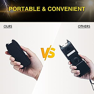 Dartmoor 500,000V Mini Stun Gun 2 Pcs, Highly Portable Ultrapowerful USB Rechargeable Electric Stun Gun with 120lm Tactical Flashlight and Custom Holster, for Men & Women for Car and Self Defense