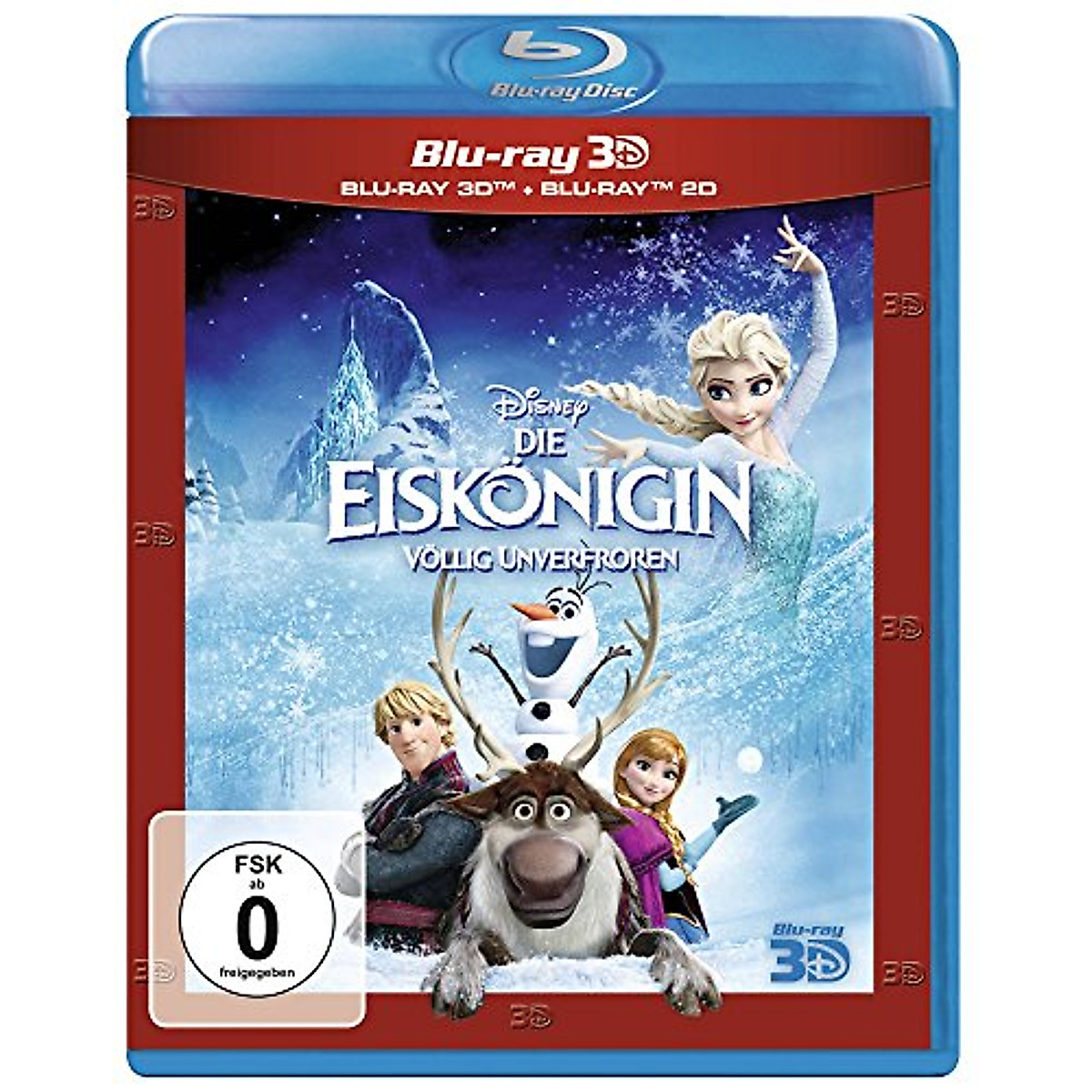 Frozen 3D "Die Esikonigin Vollig Unverfrorer" [2-Disc: Blu-ray 3D + Blu-ray 2D] [Region Free German Import]