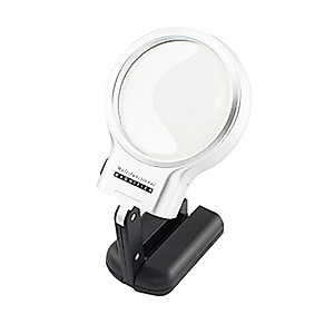 3X LED Light Hands Free Magnifying Glass with Light Stand Foldable Portable Illuminated Magnifier for Reading, Inspection, Soldering, Needlework, Repair, Hobby & Crafts