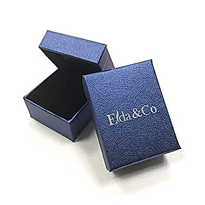 ELDA & CO. Birthday Gift for Women September Birthstone Blue Sapphire Necklace Mom Wife I Love You to the Moon and Back Jewelry Sterling Silver for Her